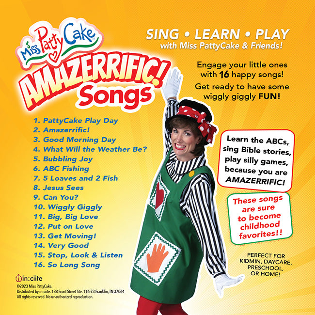 Amazerriffic Songs (CD) NEW!! – Miss Pattycake